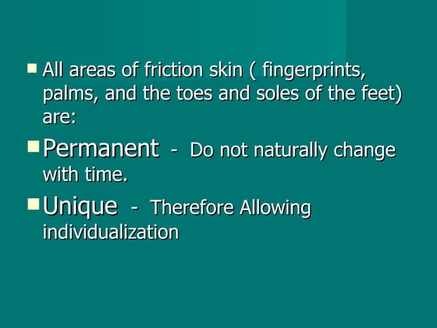 Friction Skin Identification | PPT