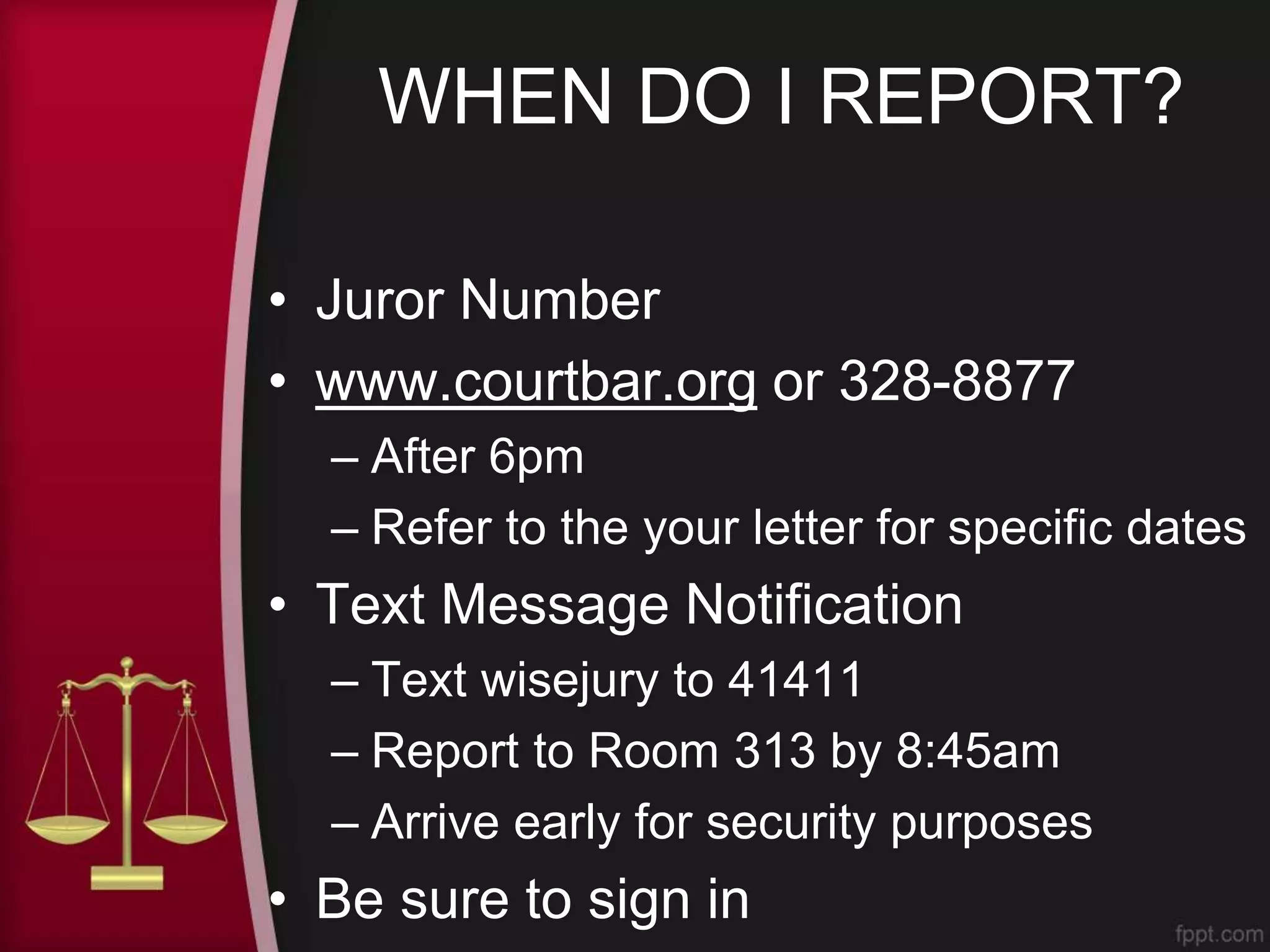 Jury Duty Orientation | PPTX