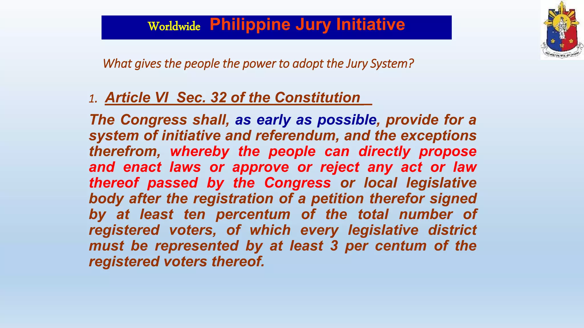 Jury System for Filipinos 101 | PPTX
