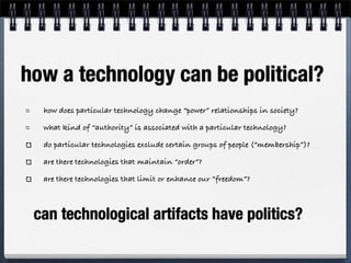 Jus494 Politics Technology | PDF