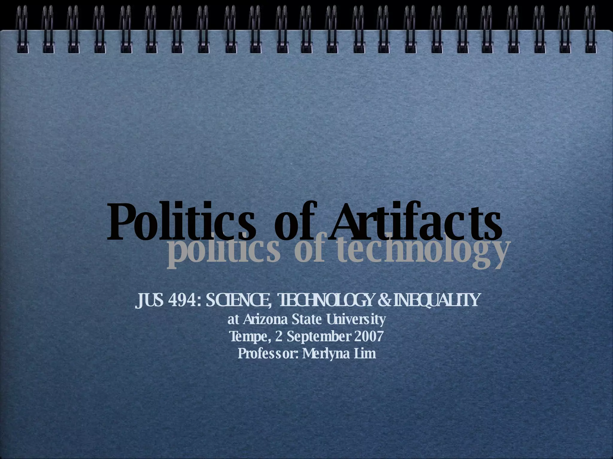 Jus494 Politics Technology | PPT