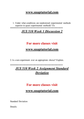 JUS 510 Exceptional Education / snaptutorial.com