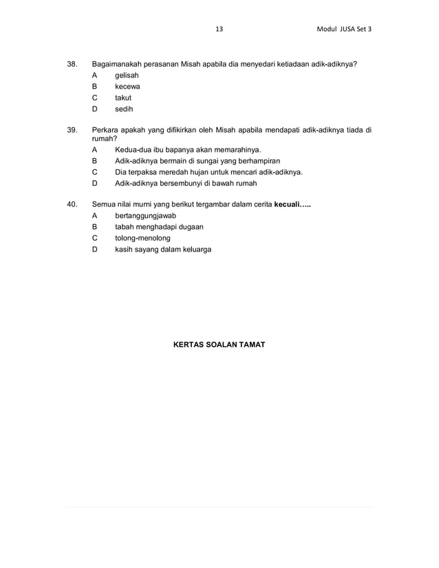 BM Pemahaman kertas 1 | PDF