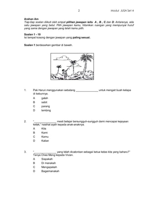 Bahasa Melayu kertas 1 | PDF