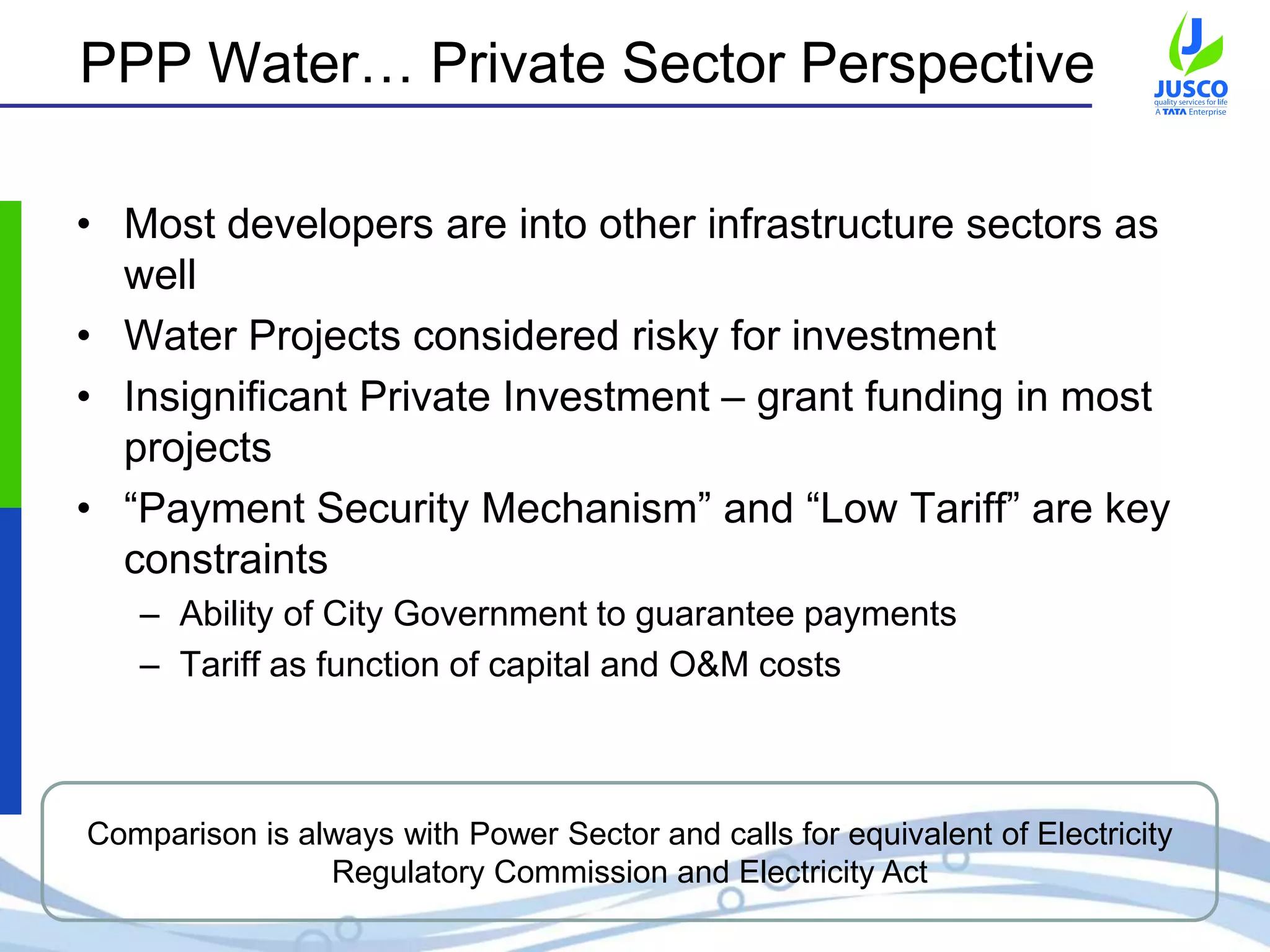 JUSCO_PPP_Jamshedpur_PPT_0.pdf | Water Services | Home Utilities