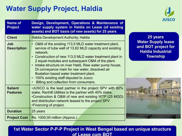 JUSCO_PPP_Jamshedpur_PPT_0.pdf | Water Services | Home Utilities