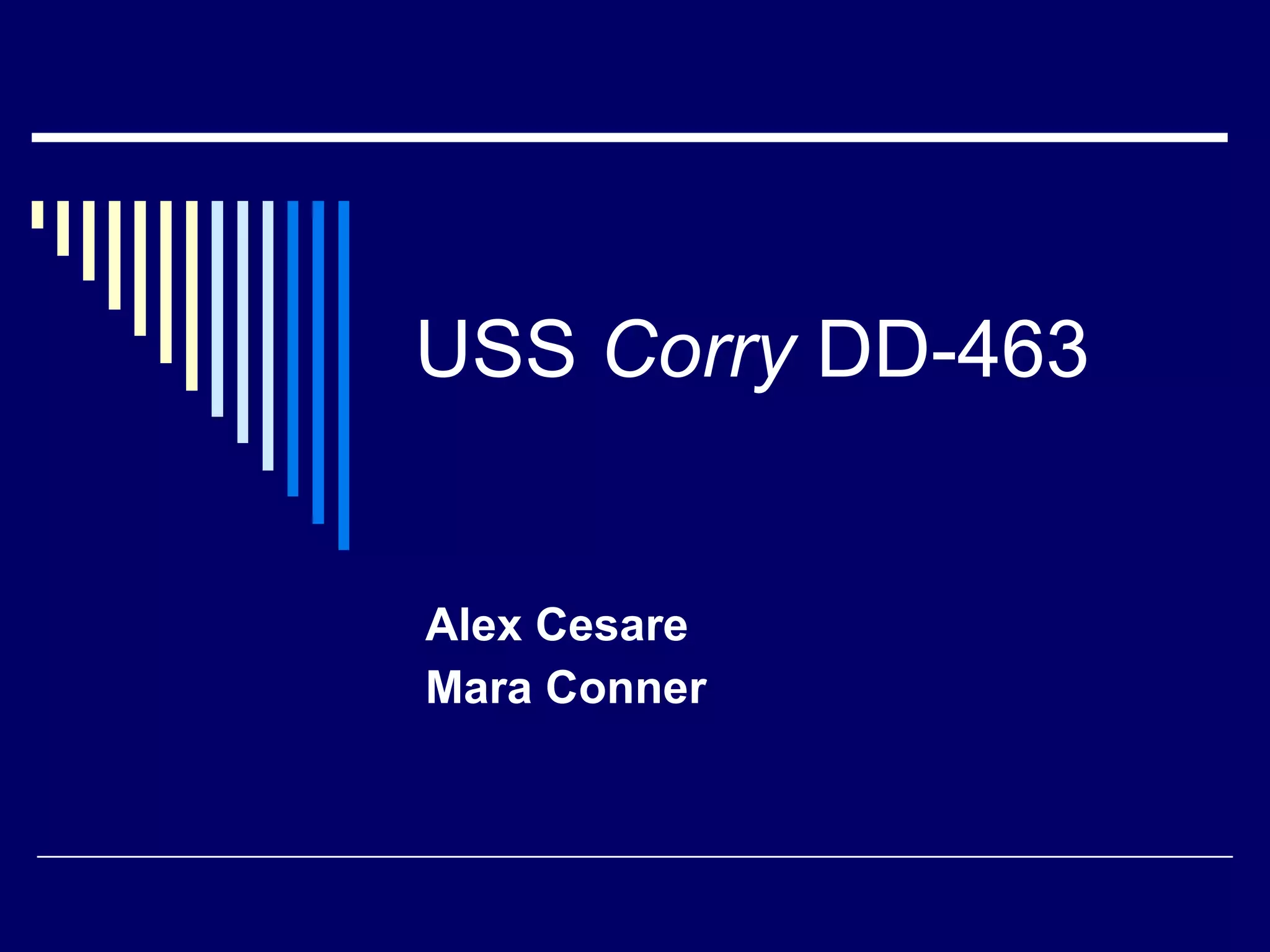 Uss Corry Dd 463 | PPT