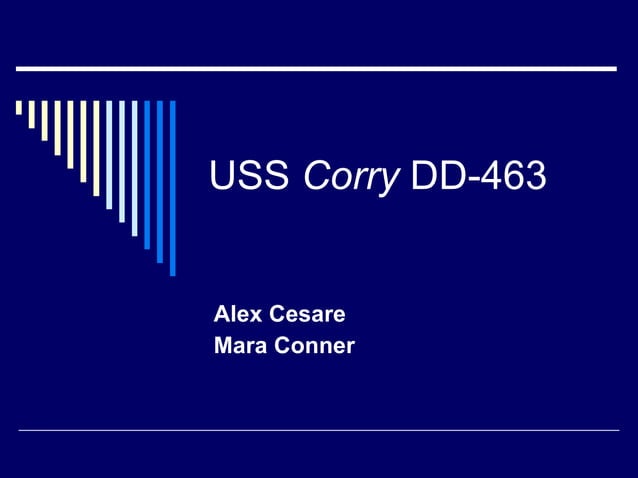 Uss Corry Dd 463 | PPT