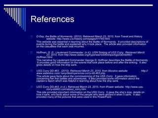 Uss Corry Dd 463 | PPT