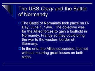 Uss Corry Dd 463 | PPT