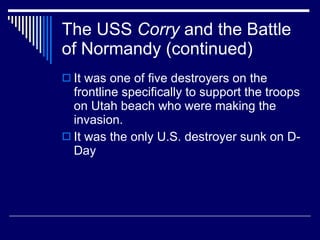 Uss Corry Dd 463 | PPT