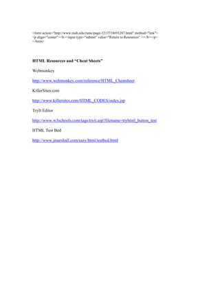 Just Enough HTML for Fatwire | PDF