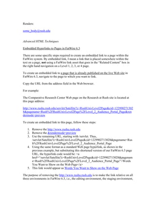 Just Enough HTML for Fatwire | PDF