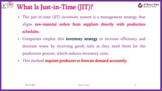Just in-time and lean operations | PPTX