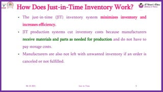 Just in-time and lean operations | PPT