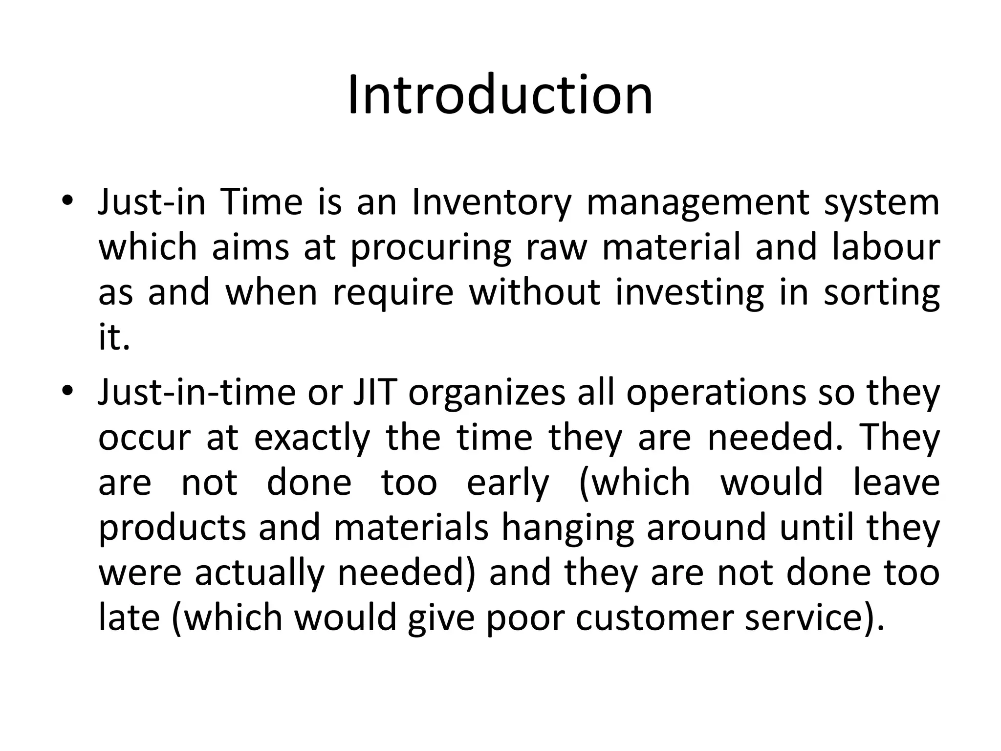 Just in time system | PPT