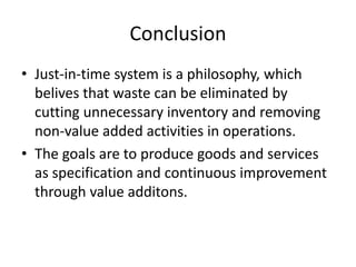 Just in time system | PPT