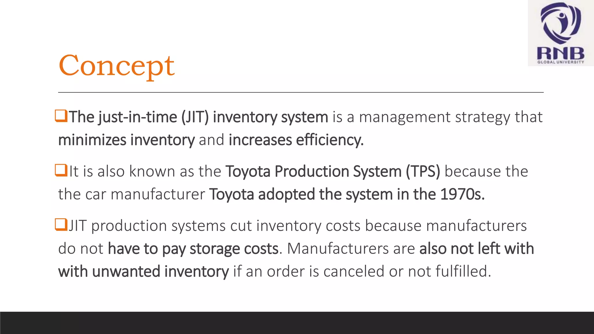 Just in time system | PPT