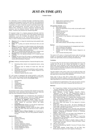 Just to-time (jit) | PDF