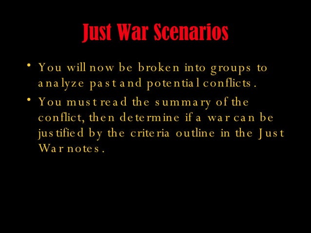 Just War Theory | PPT | Death, Injury, or Military Conflict | Sensitive ...