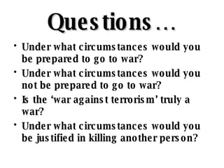Just War Yr13 | PPT