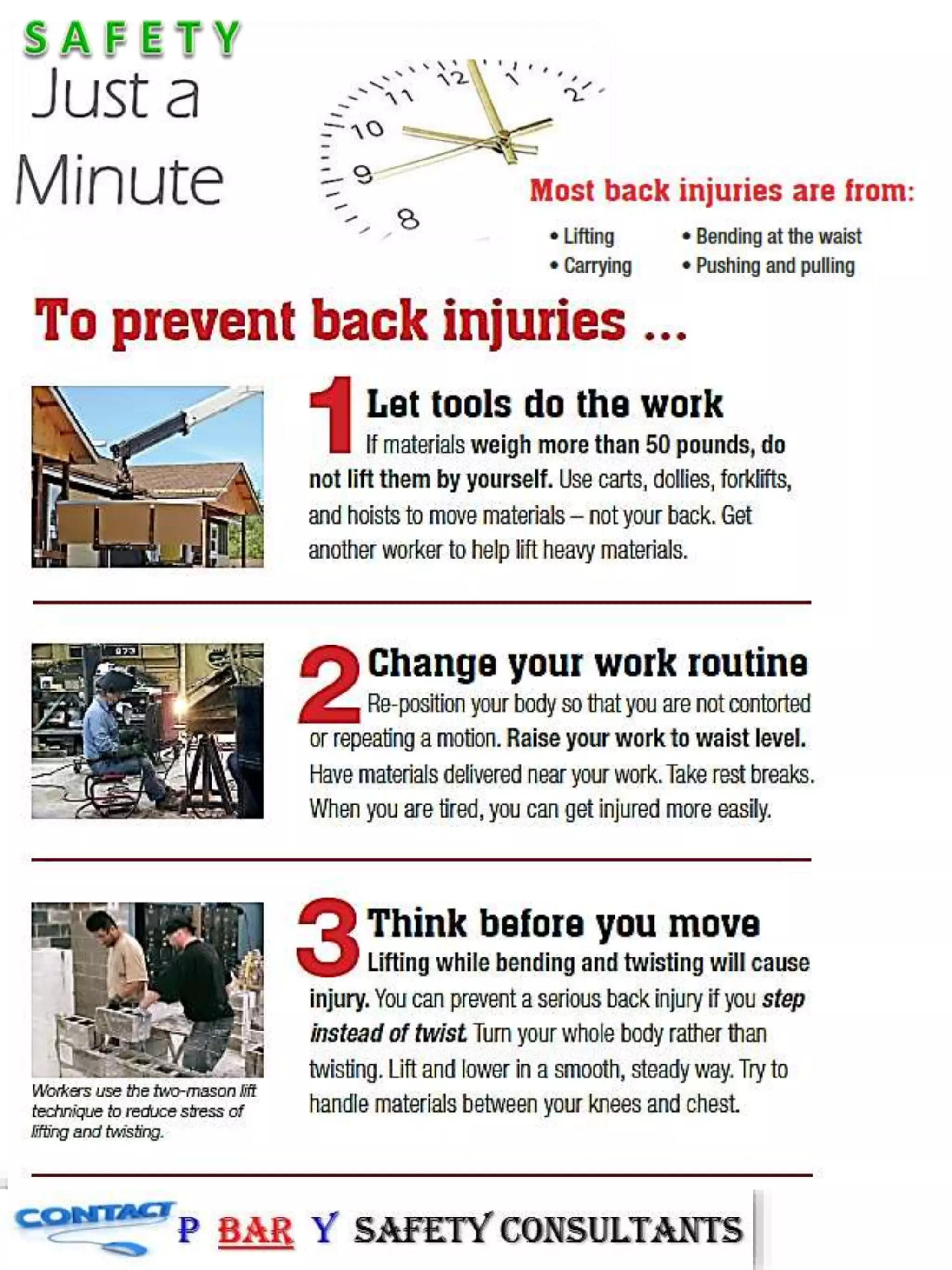 Just a safety minute back injuries | PPTX