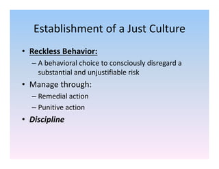 Just Culture - PSOW 2015 | PDF