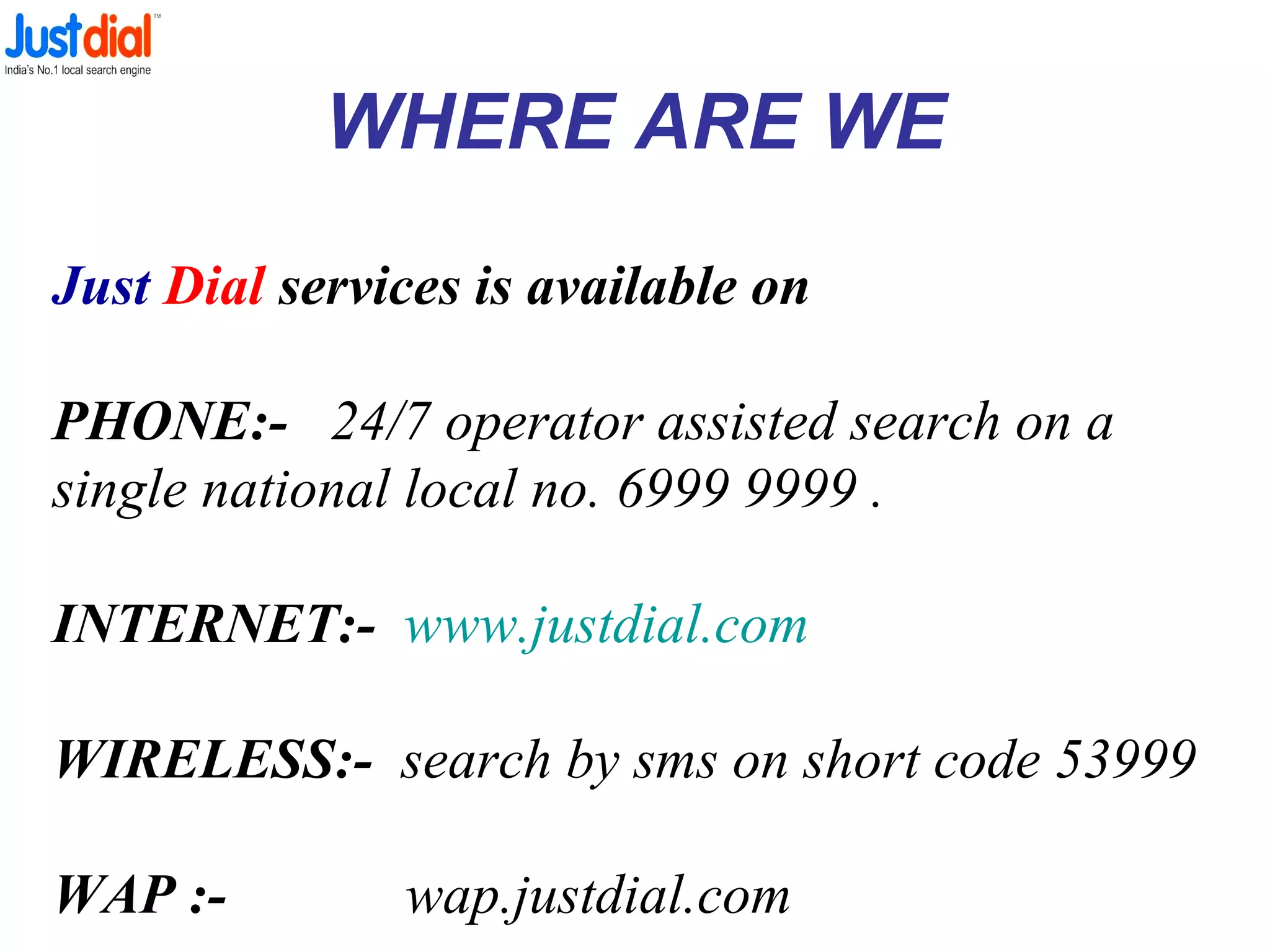Just Dial PPT | PPT