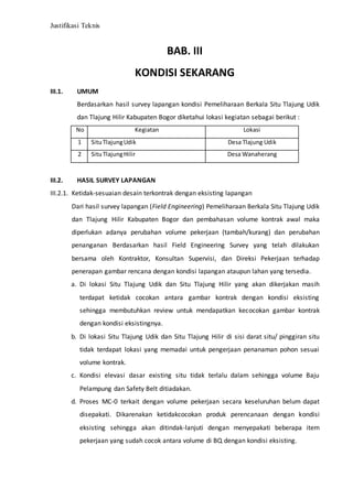 Justek situ tlajung udik hilir | DOCX