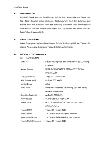 Justek situ tlajung udik hilir | DOCX