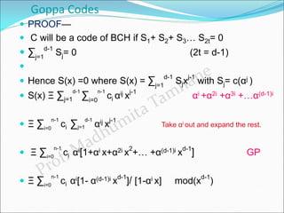 Justesen codes alternant codes goppa codes | PPT