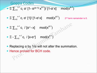 Justesen codes alternant codes goppa codes | PPT