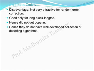 Justesen codes alternant codes goppa codes | PPT