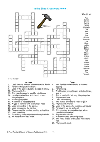 Just for the blokes: activities for men in aged care, by Fran West and ...