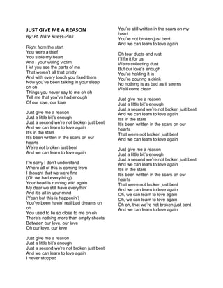 Just give me a reason | PDF