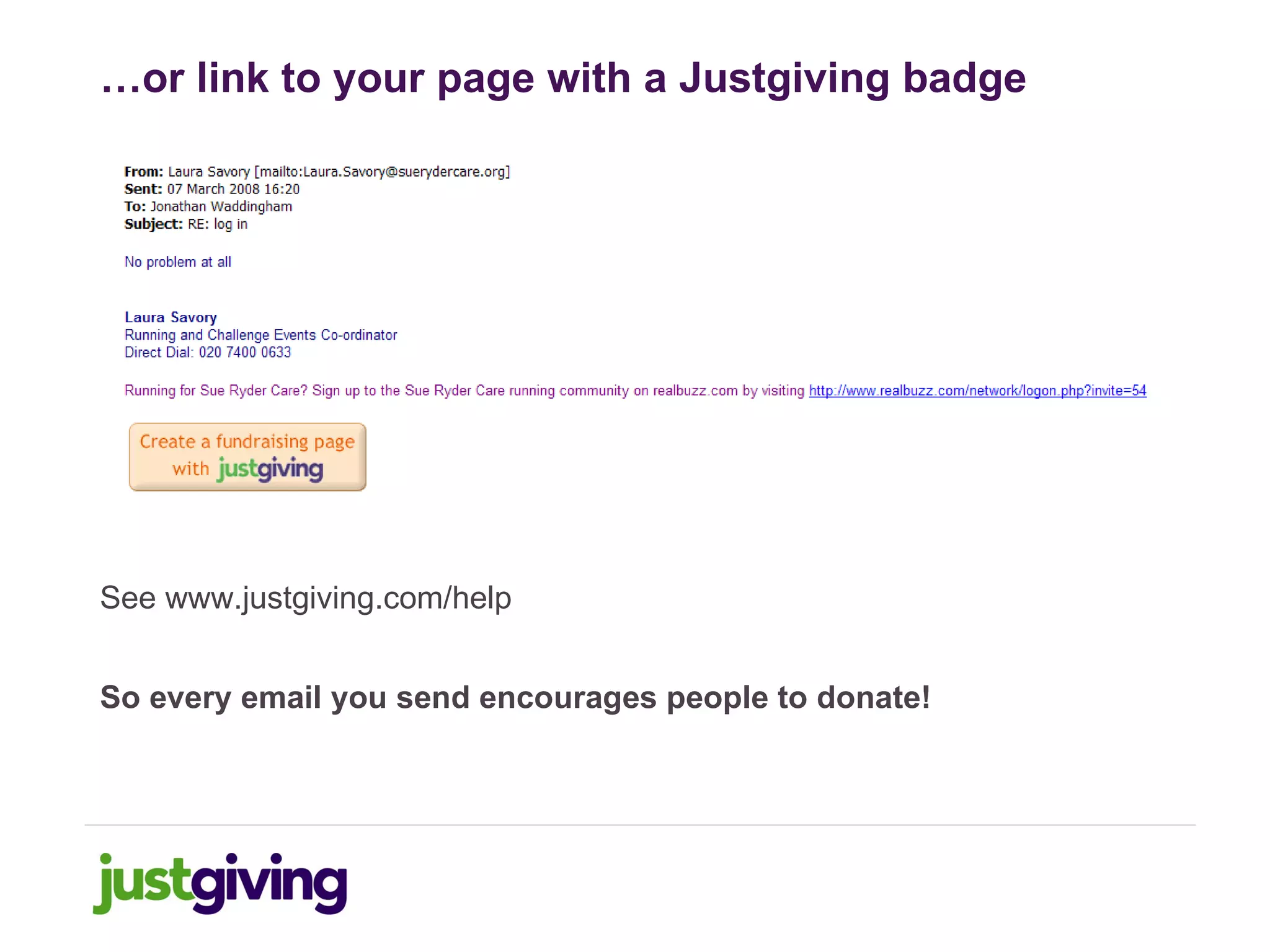 Justgivings Top 10 Fundraising Tips (Marathon Edition) | PPT | Social ...