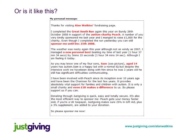 Justgivings Top 10 Fundraising Tips (Marathon Edition) | PPT | Social ...