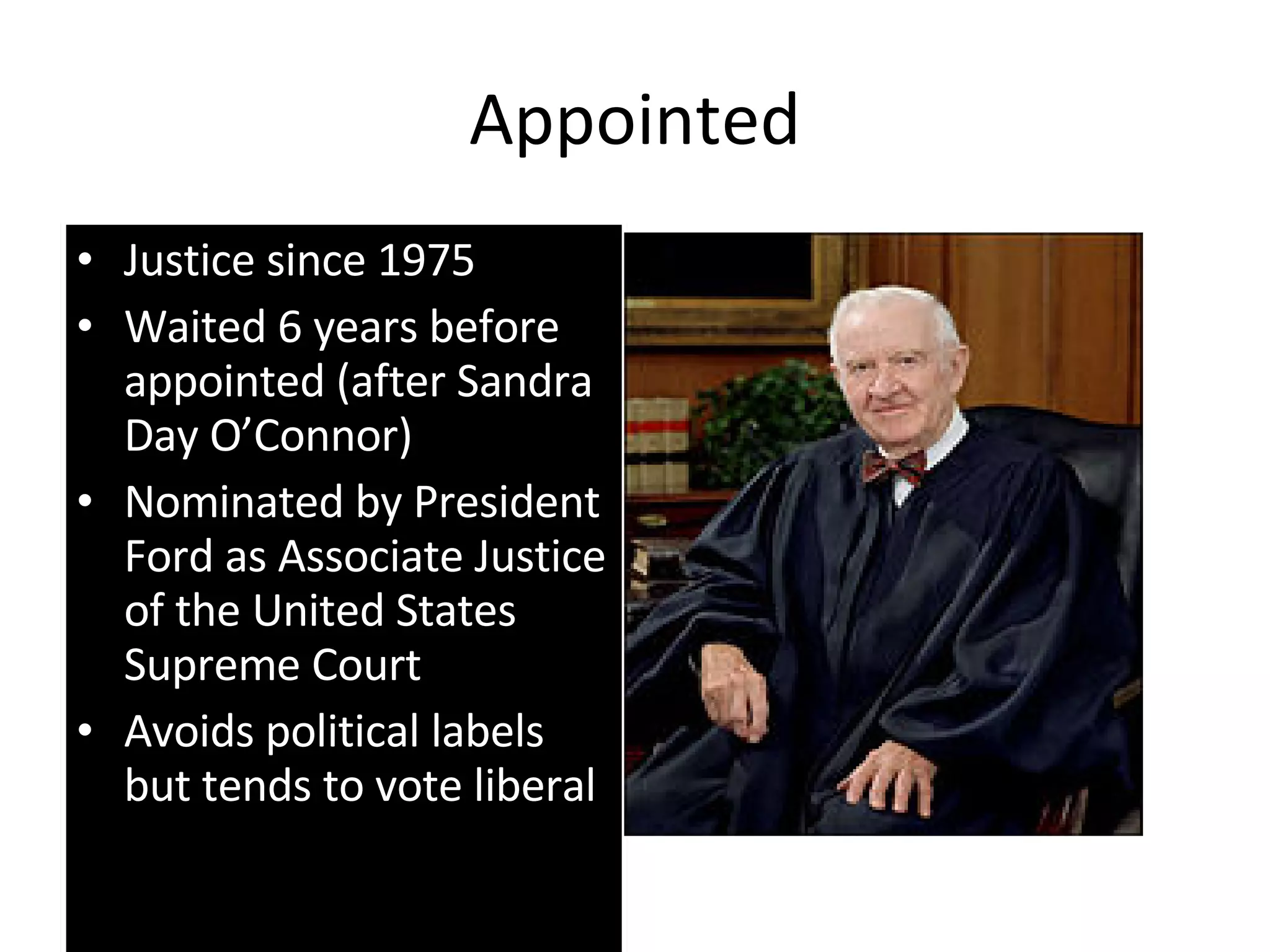 Justice John Paul Stevens | PPT