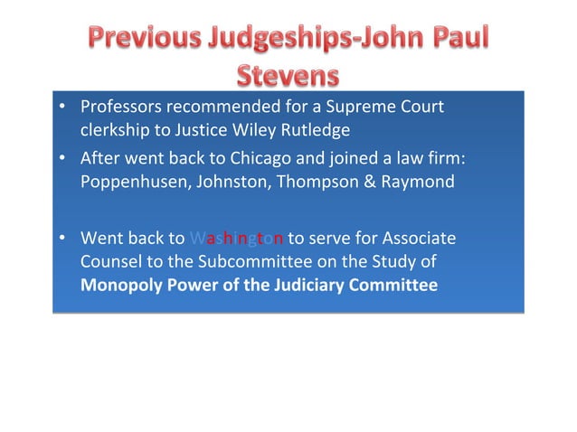 Justice John Paul Stevens | PPT