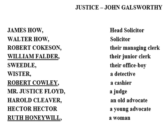 Justice by John Galsworthy | PPTX