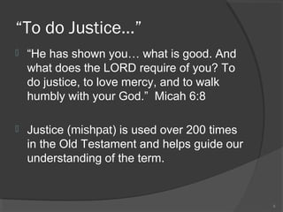 Justice and the bible | PPT