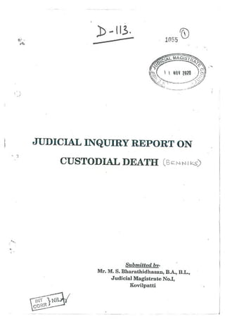Justice bharathidasan inquiry report | PDF