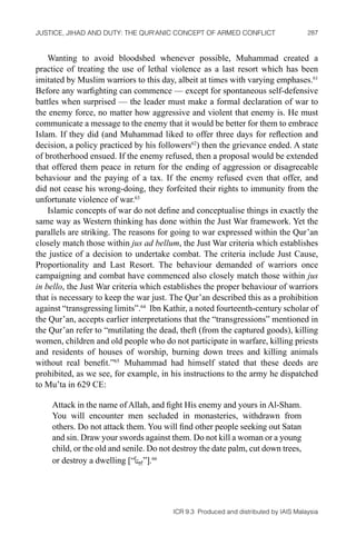 Justice, Jihad and Duty: The Qur’anic Concept of Armed Conflict, by ...