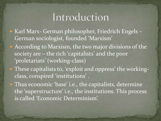 Justice by John Galsworthy - A Social Conspiracy in Marxist Perspective ...