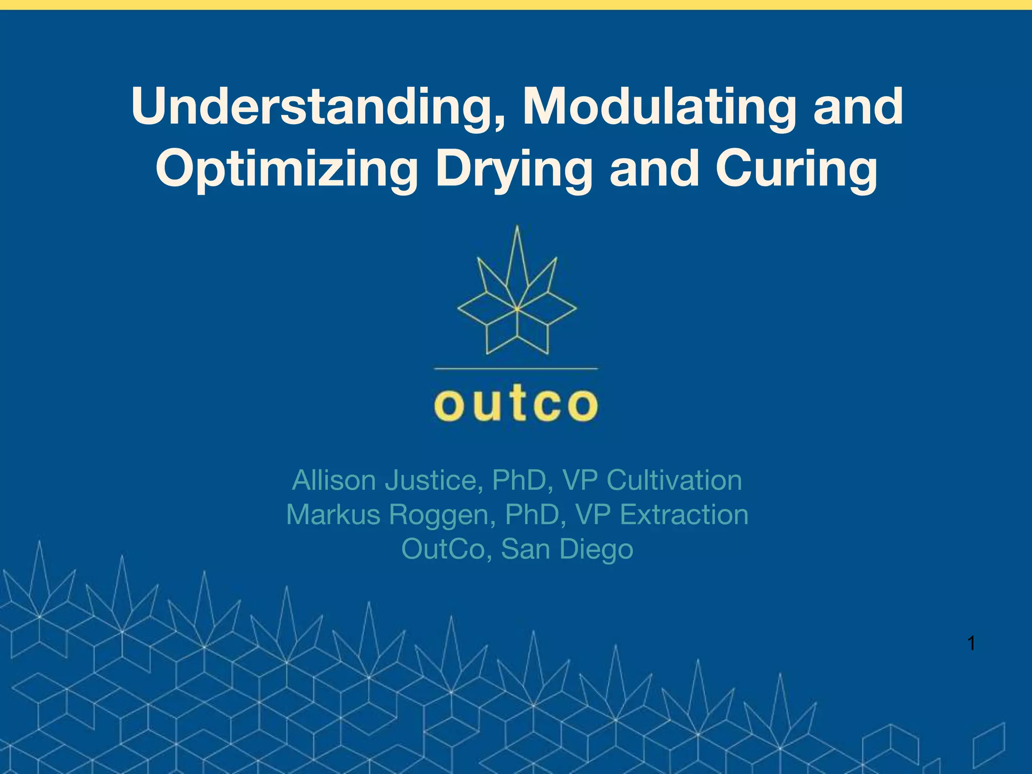 Understanding, Modulating and Optimizing Drying and Curing | PPT Understanding, Modulating and Optimizing Drying and Curing | PPT