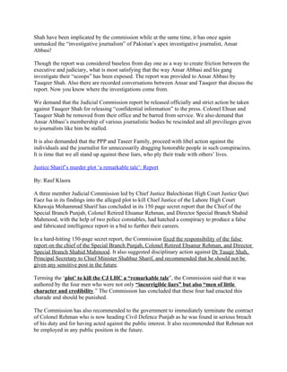 Justice sharif | DOC | Islam | Religion & Spirituality