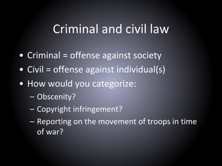 The American Legal System | PPTX