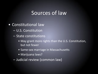 The American Legal System | PPTX