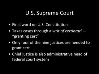 The American legal system: An overview | PPTX