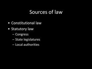 The American legal system: An overview | PPTX